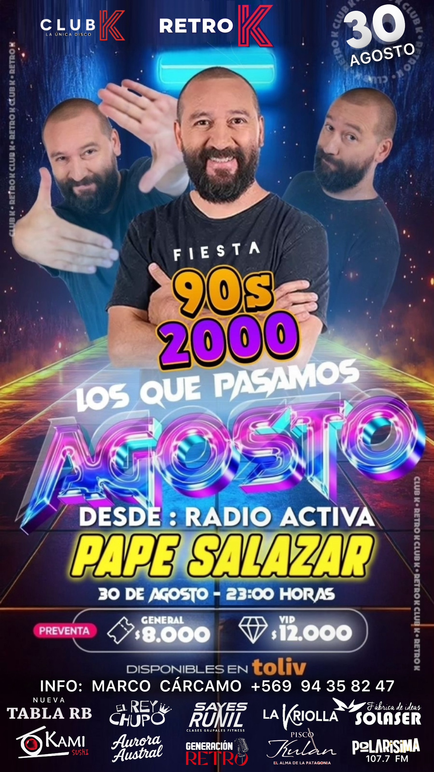 Fiesta 90’s & 2000 en Punta Arenas | Toliv