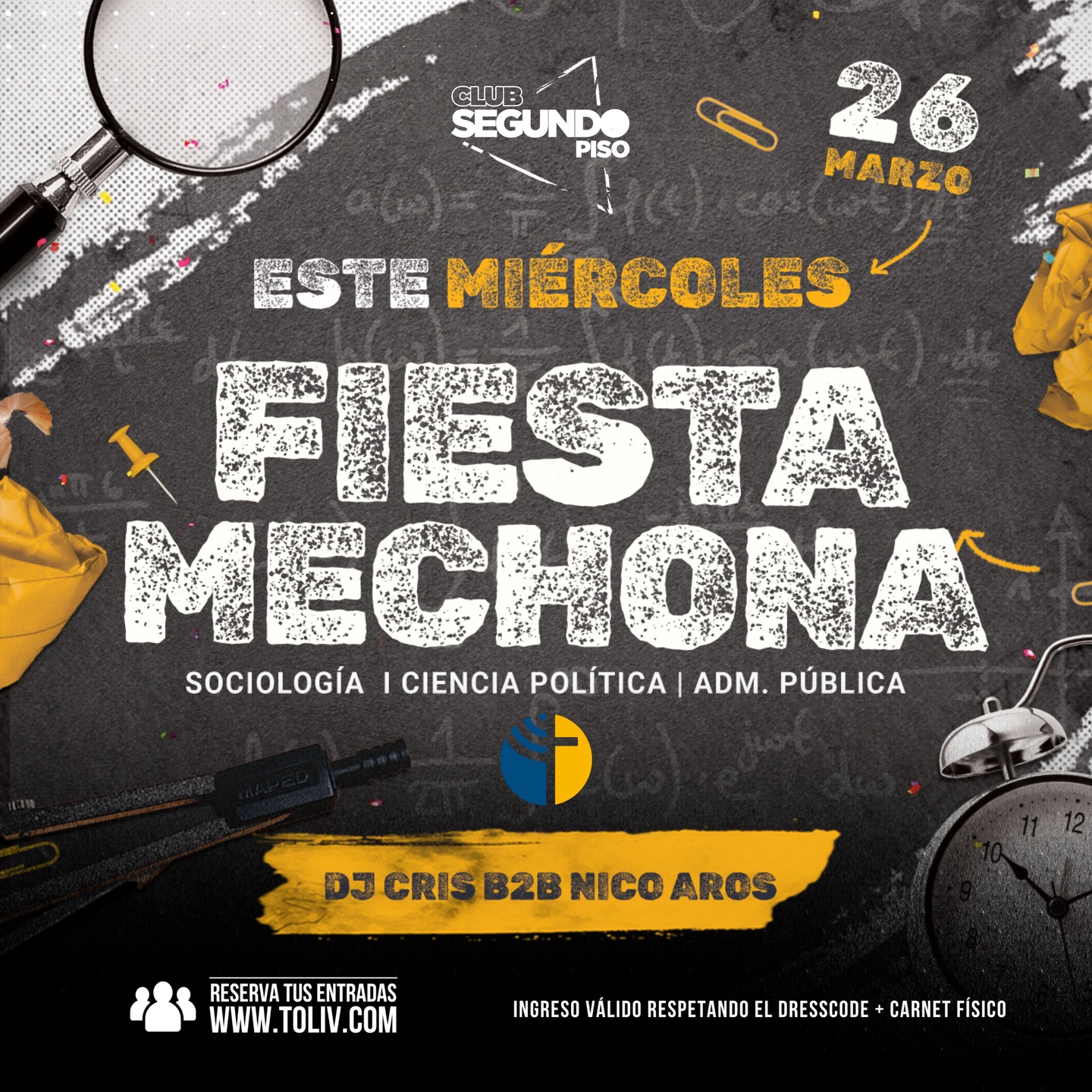 MIÉRCOLES - CARRETE MECHÓN en Temuco | Toliv