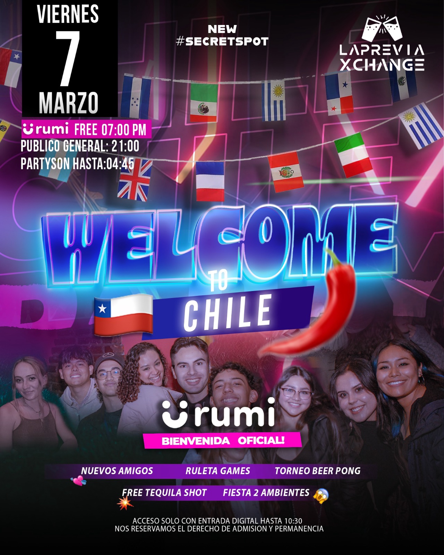 Bienvenida Oficial Estudiantes de Intercambio 2025 en Santiago | Toliv